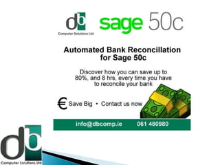 Automatic bank reconciliation for sage 50c from db computer solutions | PPT