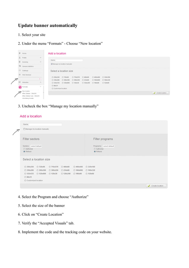 How to update banner automatically | PDF