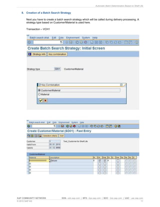 SAP Automatic batch determination | PDF