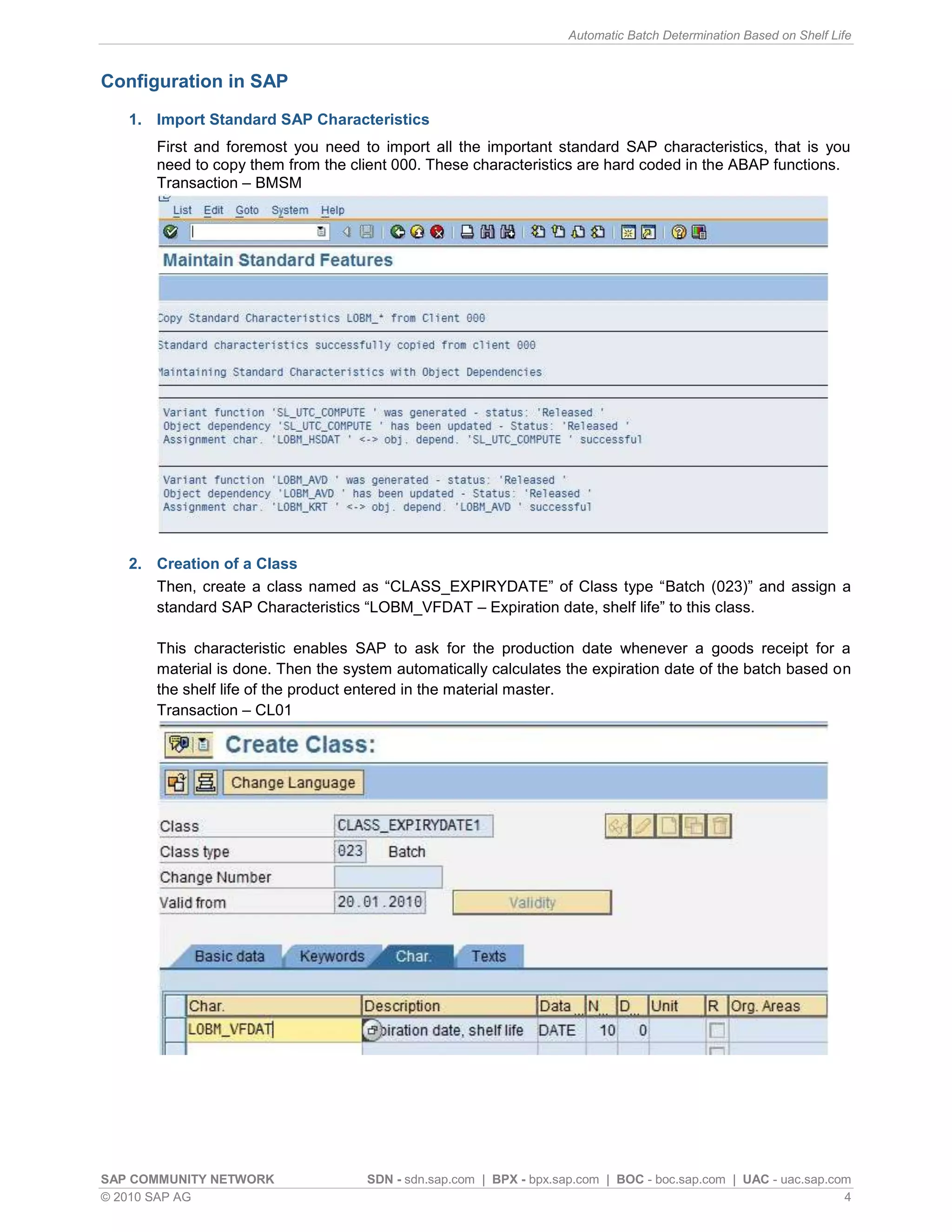 Automatic batch determination based on shelf life | PDF