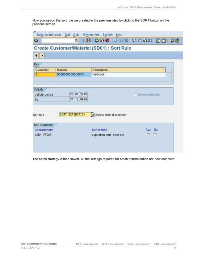 Automatic batch determination based on shelf life | PDF