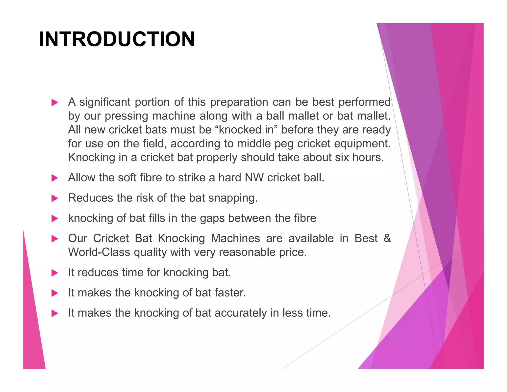 Automatic bat knocking machine ppt | PDF