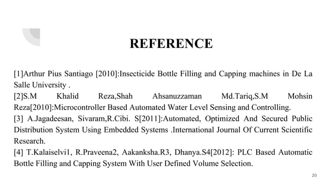 Automatic bottle filling system using microcontroller | PPTX | Computing | Technology & Computing
