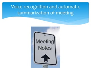 Automatic call summarization with crm integration | PPT