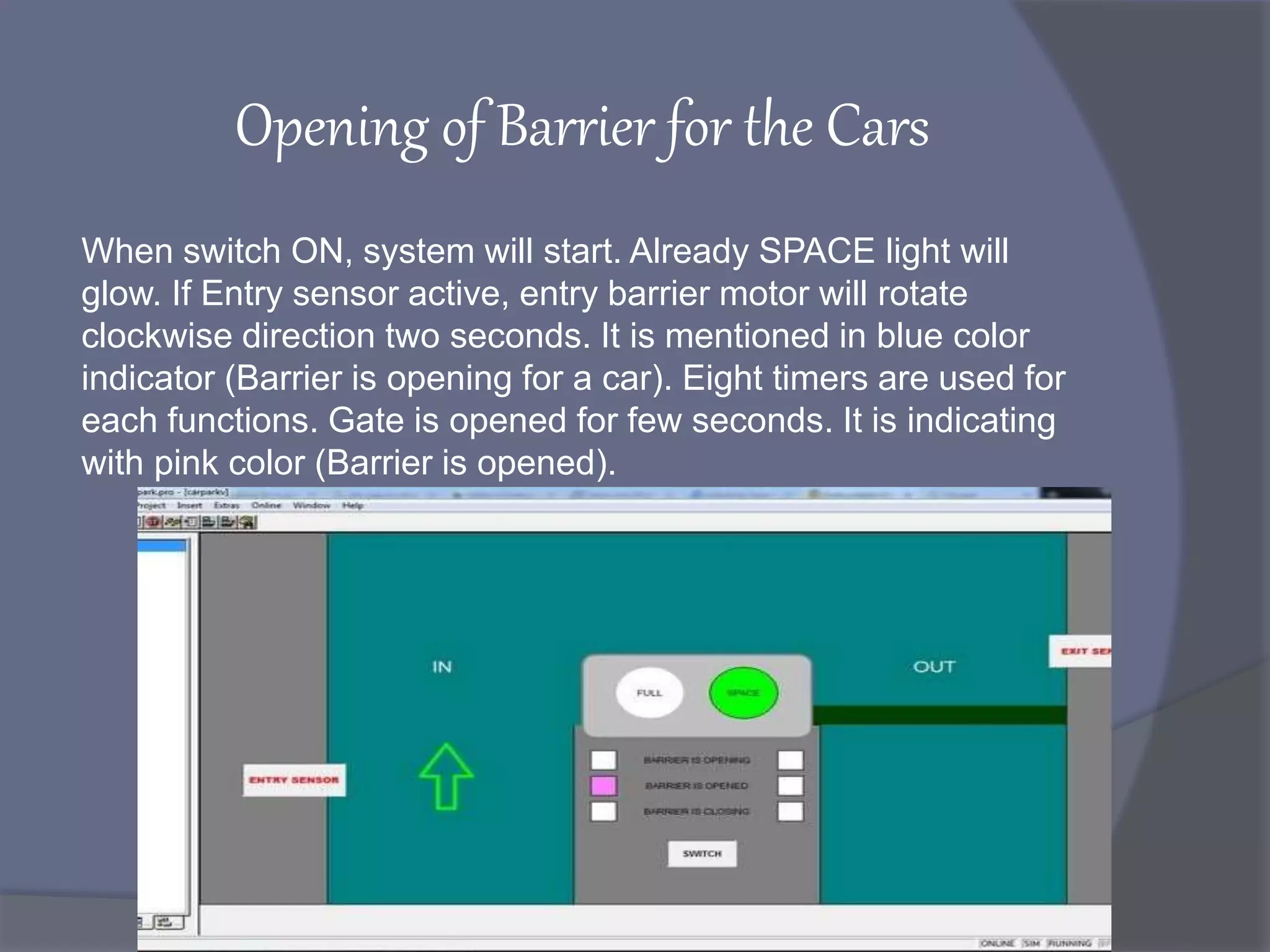 Automatic car parking barrier system using plc presentation | PPTX