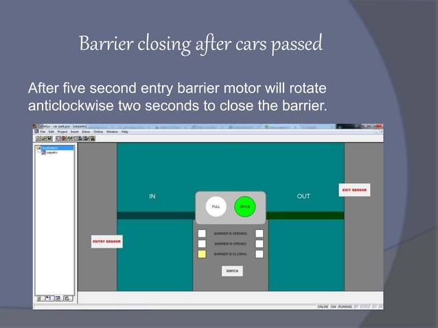 Automatic car parking barrier system using plc presentation | PPTX