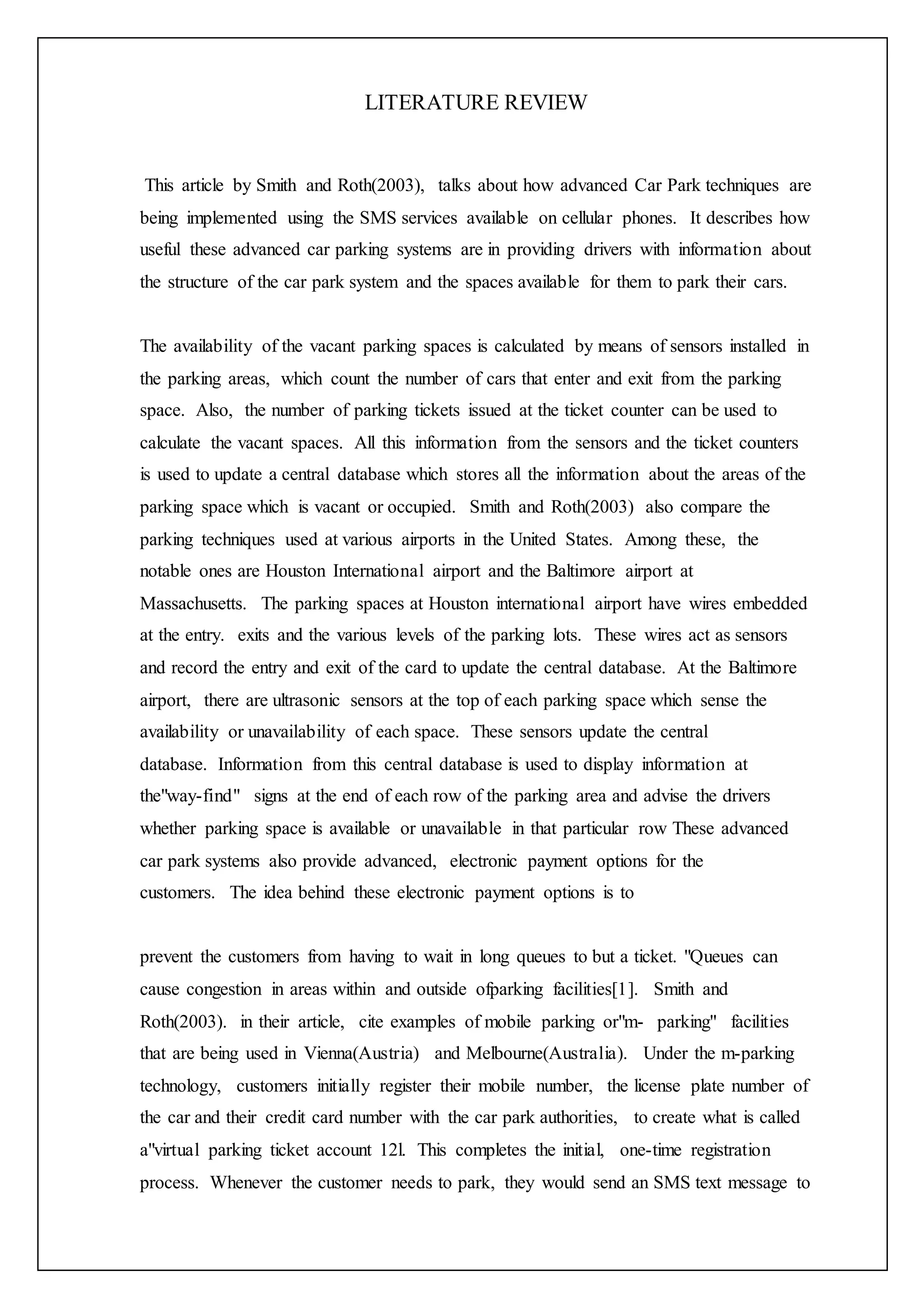 Automatic car parking system | DOCX