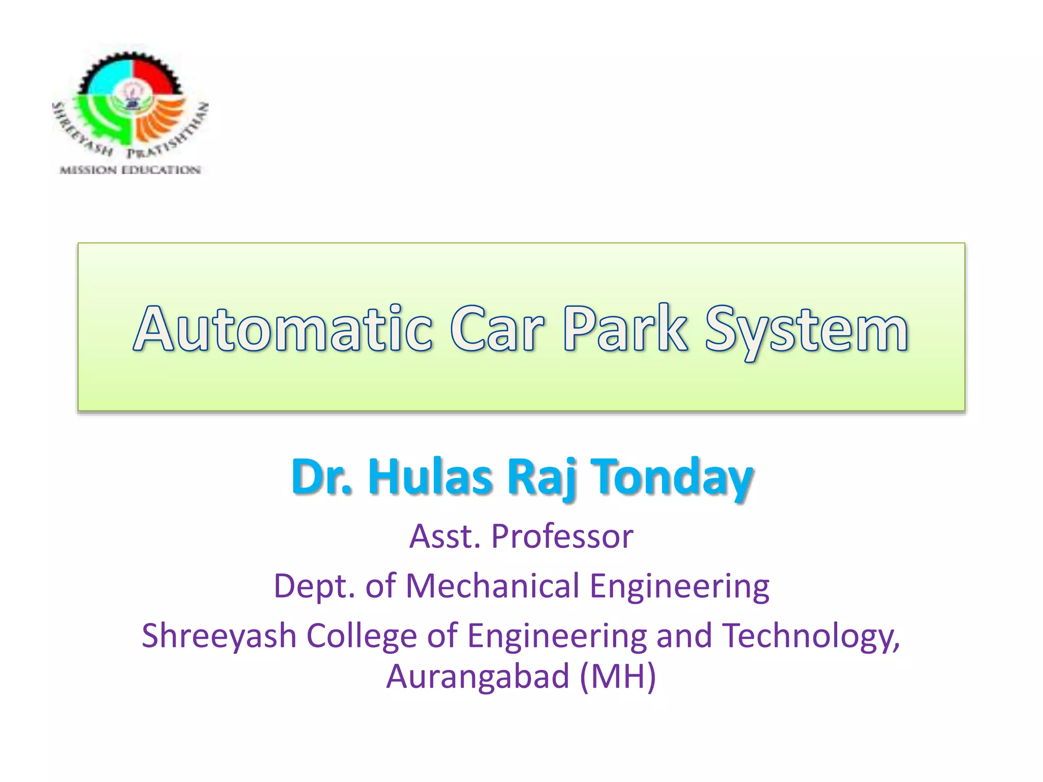 Automatic car park system 2020 | PPT
