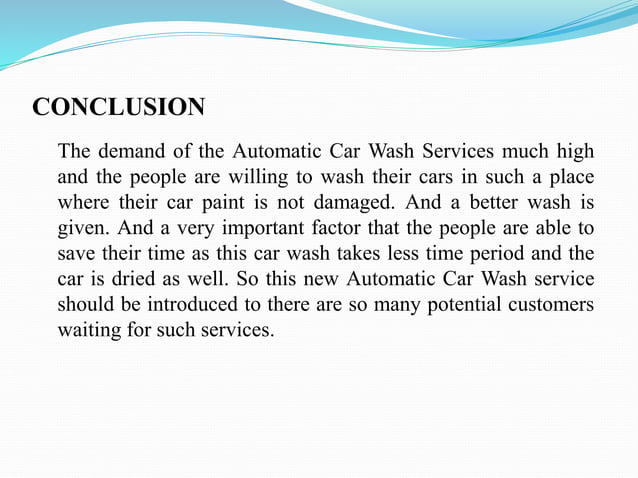 Automatic car washing system | PPTX