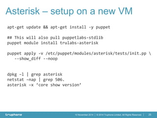 Automatic Configuration Management for Kamailio and Asterisk in the era of Puppet | PPTX