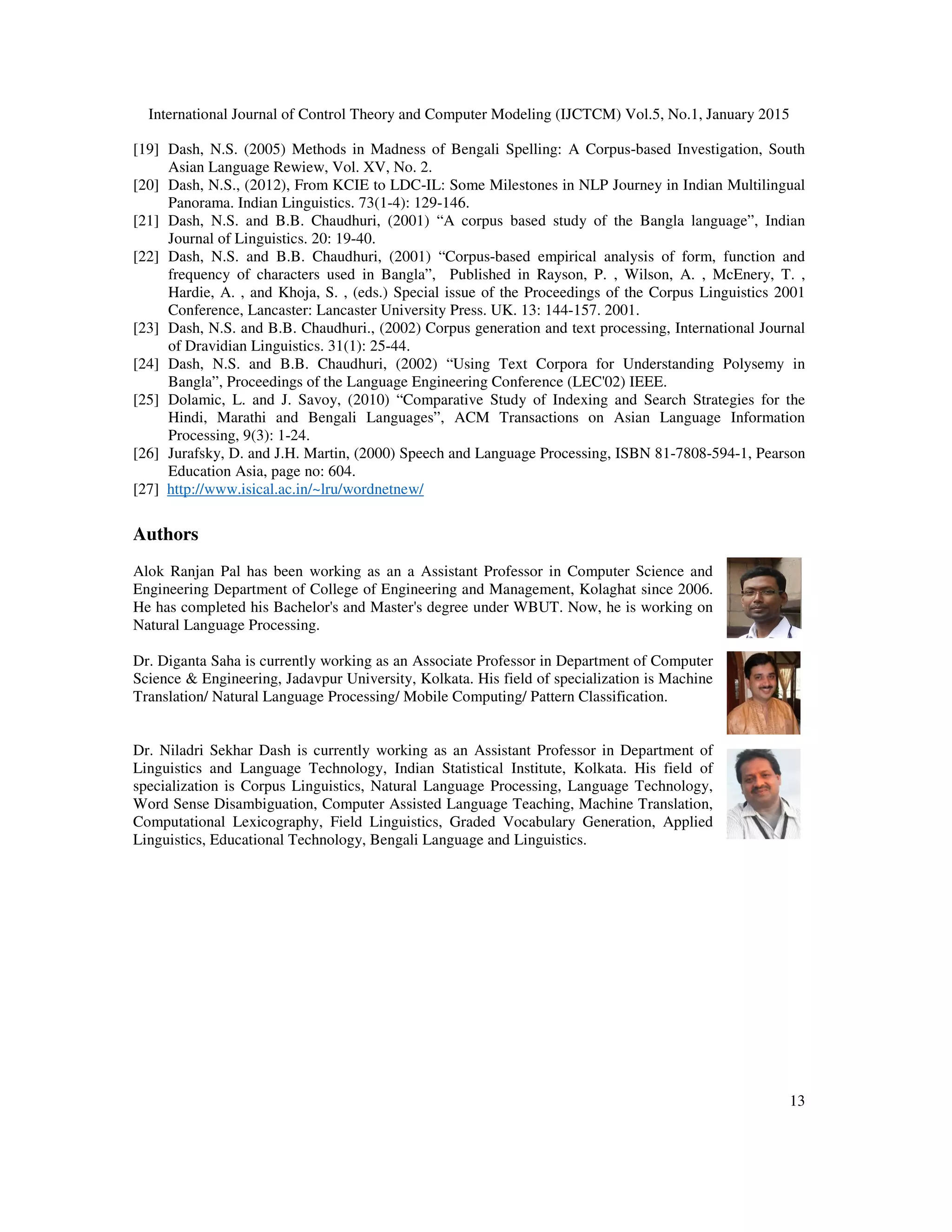 Automatic classification of bengali sentences based on sense ...
