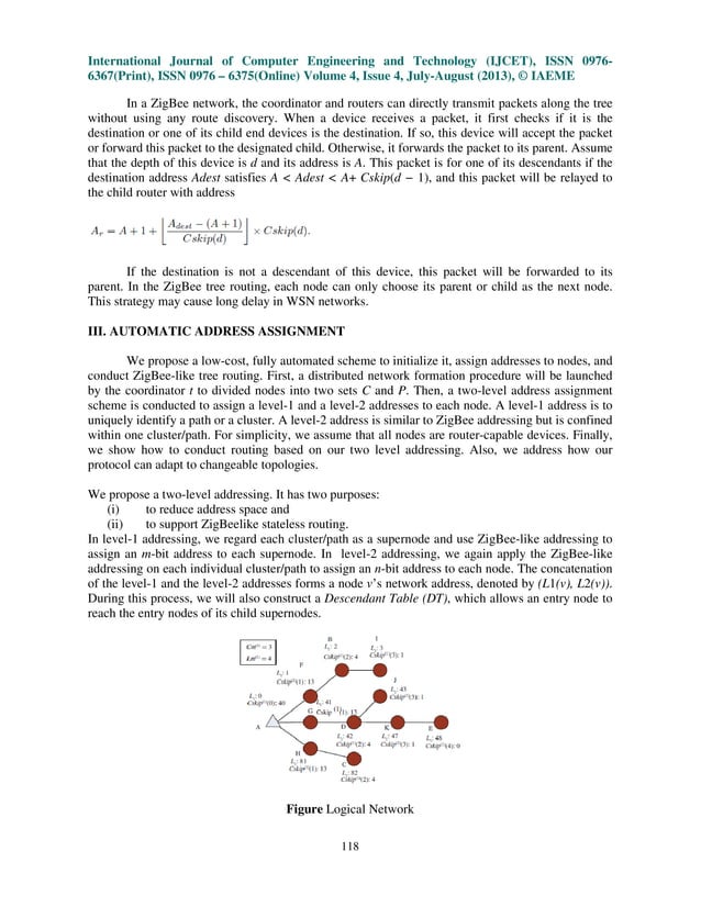 Automatic Cluster Formation And Assigning Address For Wireless Sensor