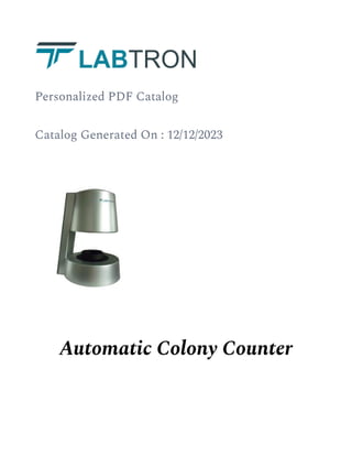 Automatic Colony Counter laboratory equipment | PDF