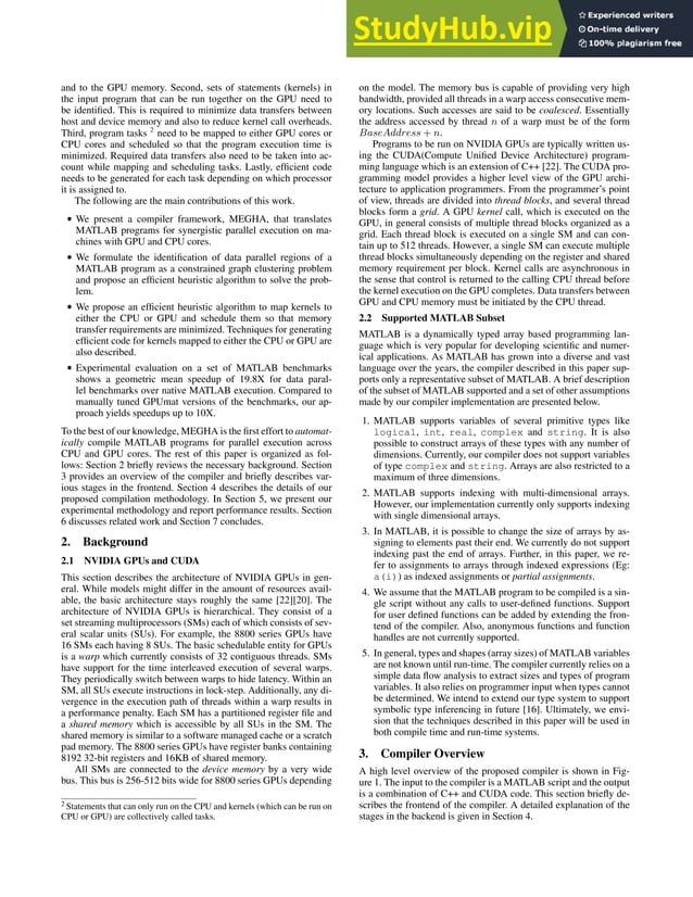 Automatic Compilation Of Matlab Programs For Synergistic Execution On