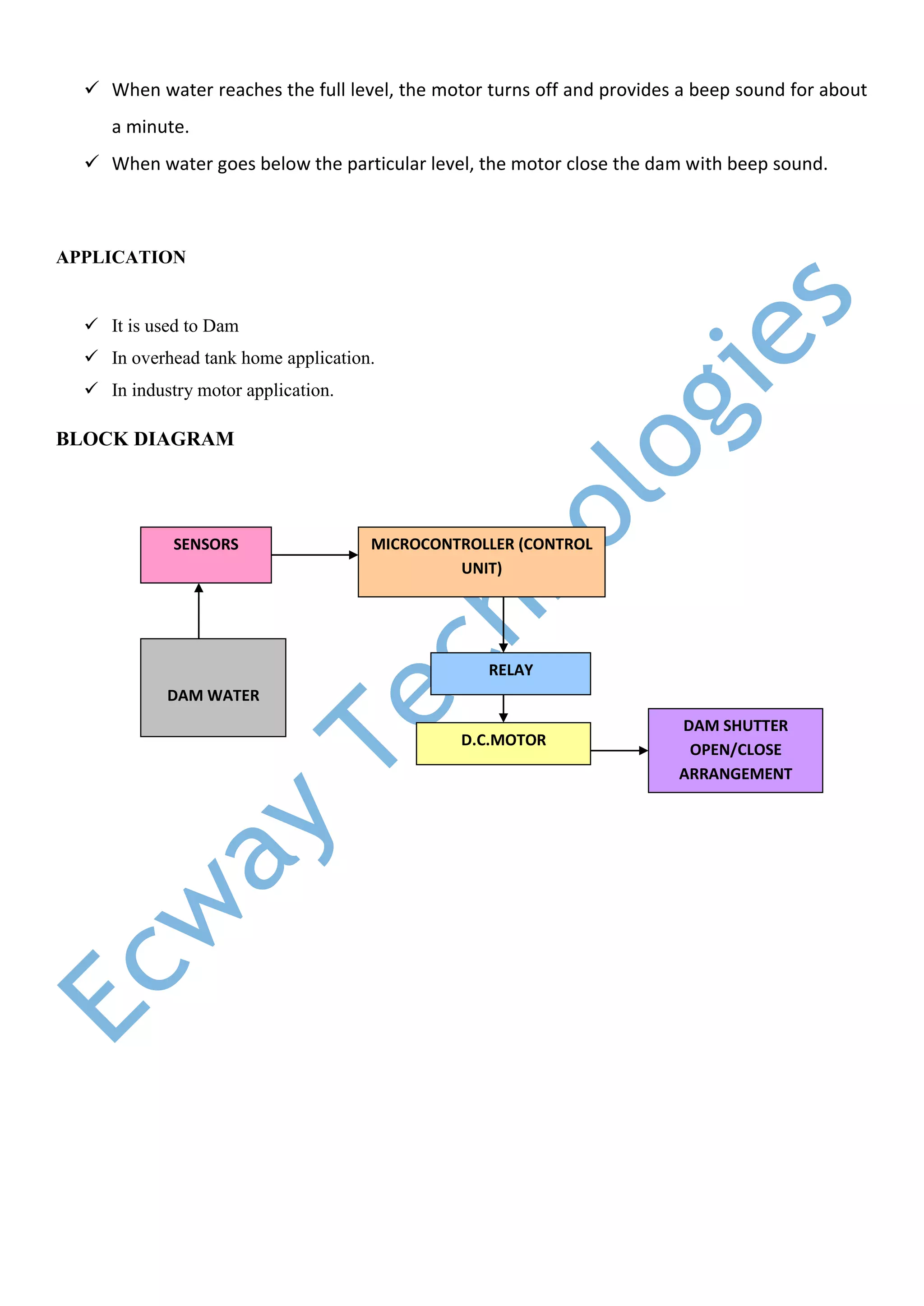 Automatic dam shutter controlling system | DOCX