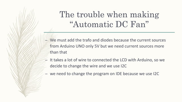 Automatic DC Fan Using Arduino | PPT