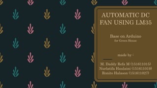 Automatic DC Fan Using Arduino | PPTX