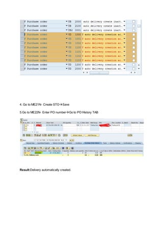 Automatic delivery creation for sto | DOCX