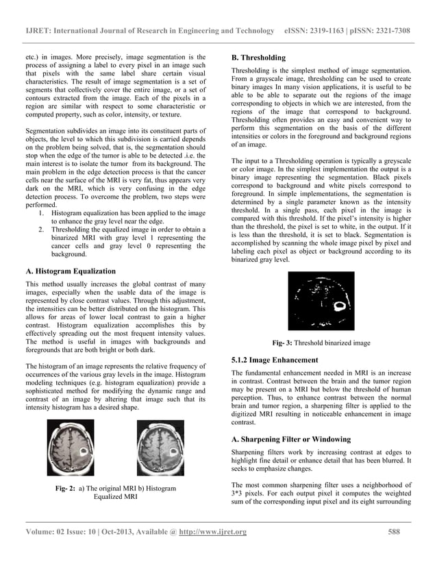 Automatic detection and severity analysis of brain tumors using gui in matlab | PDF