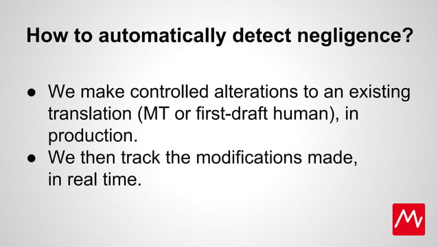 Automatic detection of poor translation work - Mirko Plitt (Modulo) | PPT