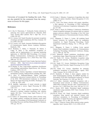 Automatic digital modulation recognition using articial | PDF