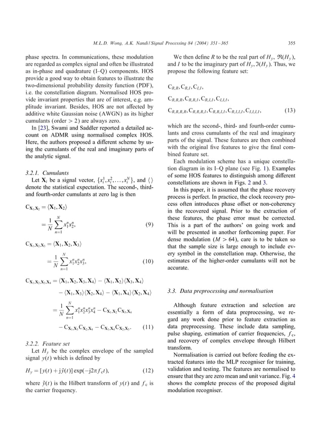 Automatic Digital Modulation Recognition Using Articial Pdf