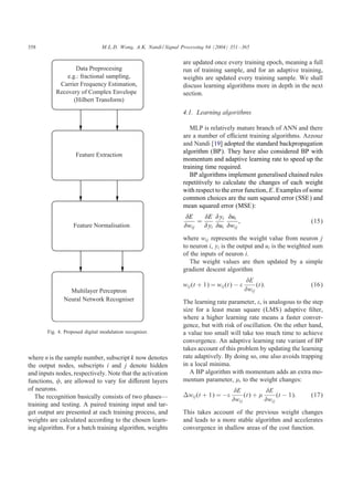 Automatic digital modulation recognition using articial | PDF
