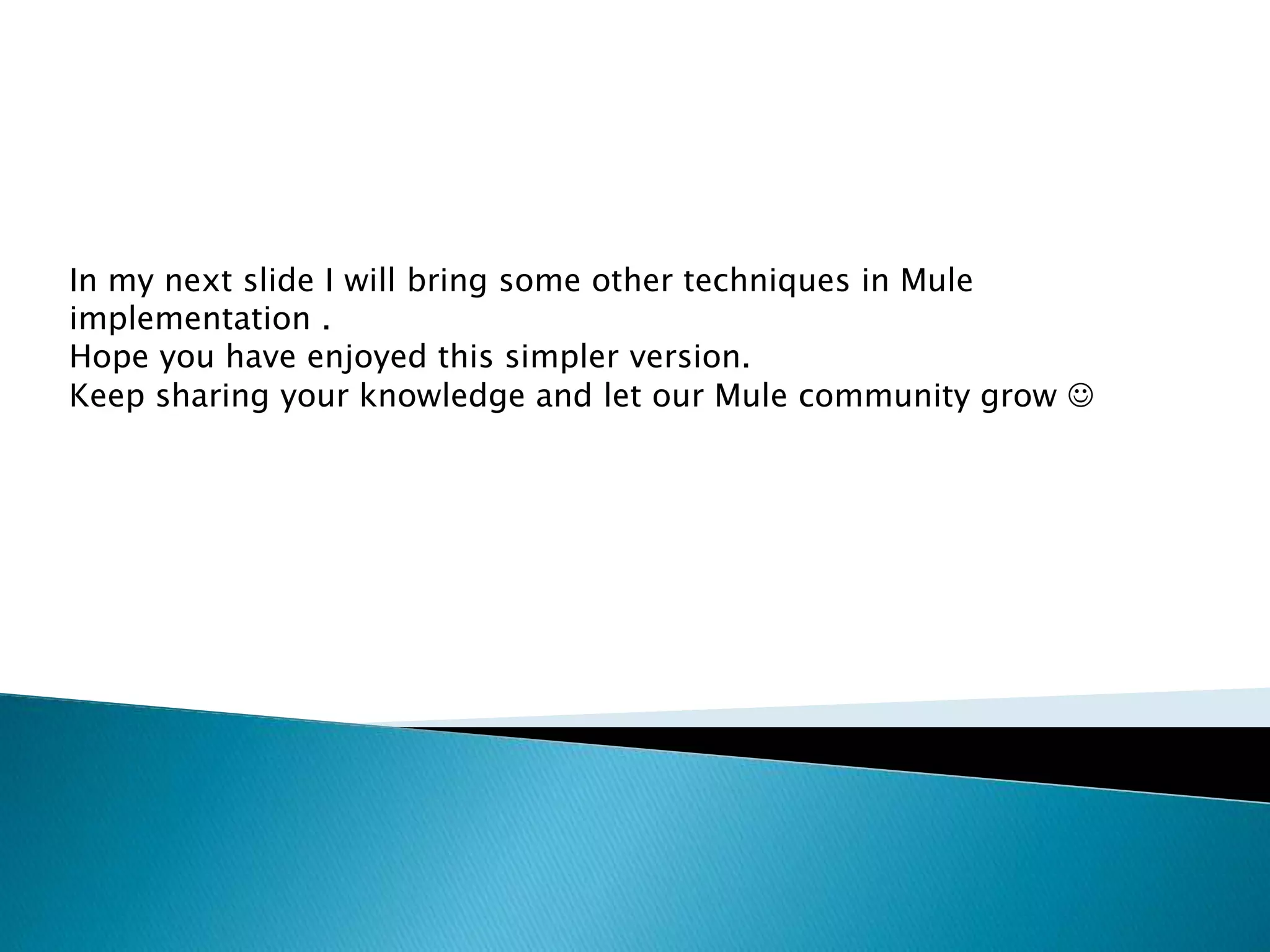 Automatic documentation with mule | PPT