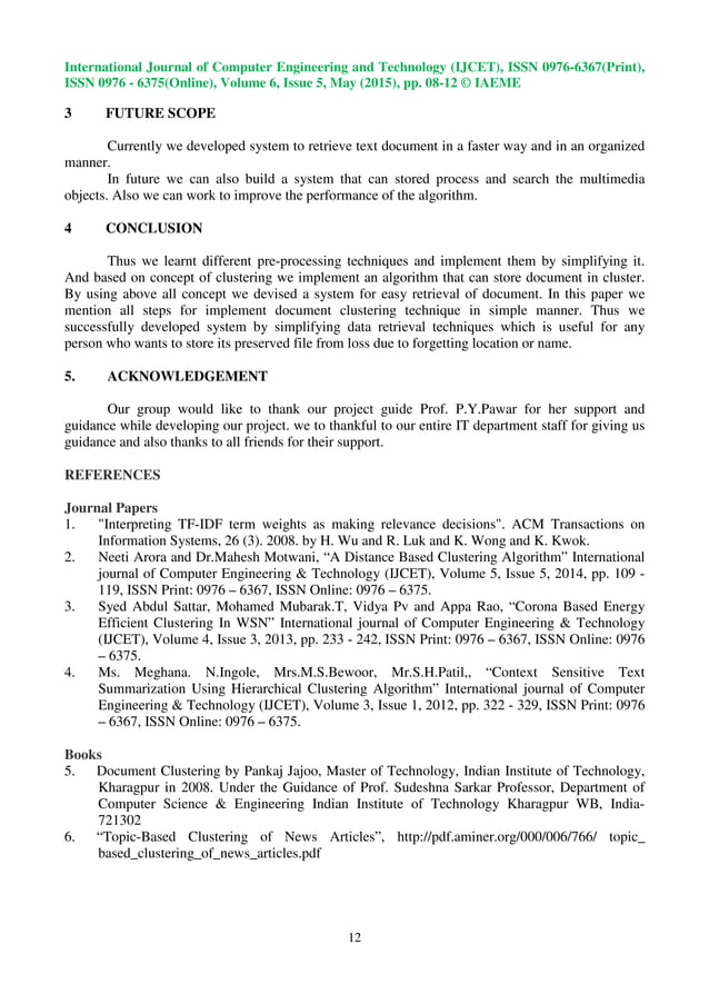 Automatic document clustering | PDF