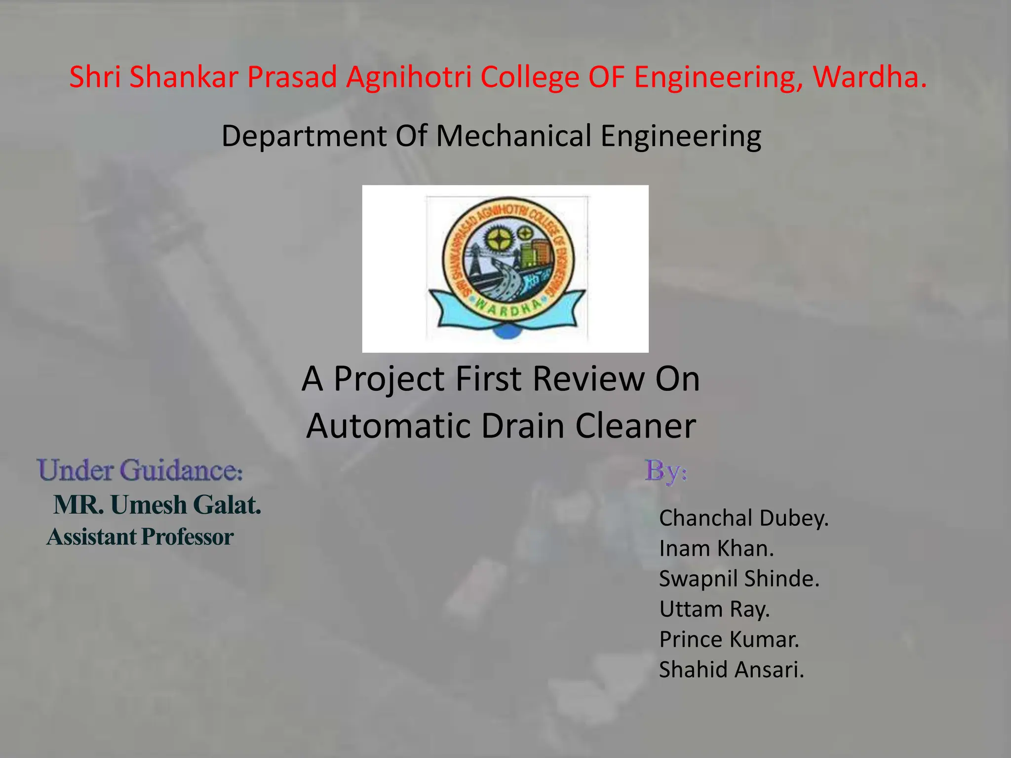 Automatic Drain Cleaner System..pptx