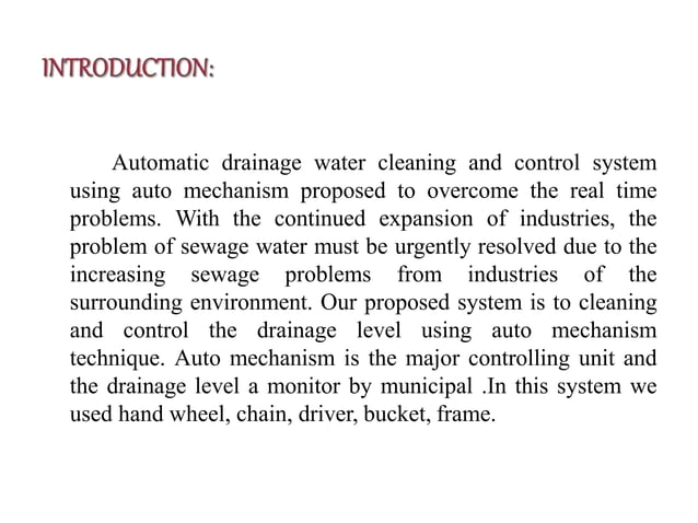 Automatic Drain Cleaner System..pptx