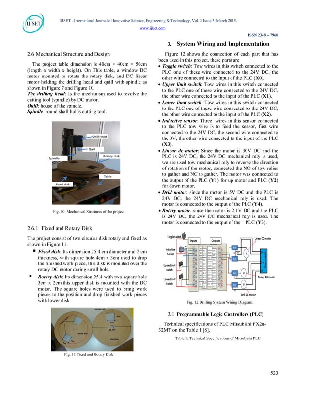 Automatic drilling machine using plc ijiset | PDF