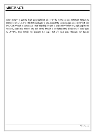 Automatic dual axis solar tracking system(eee499.blogspot.com) | DOCX