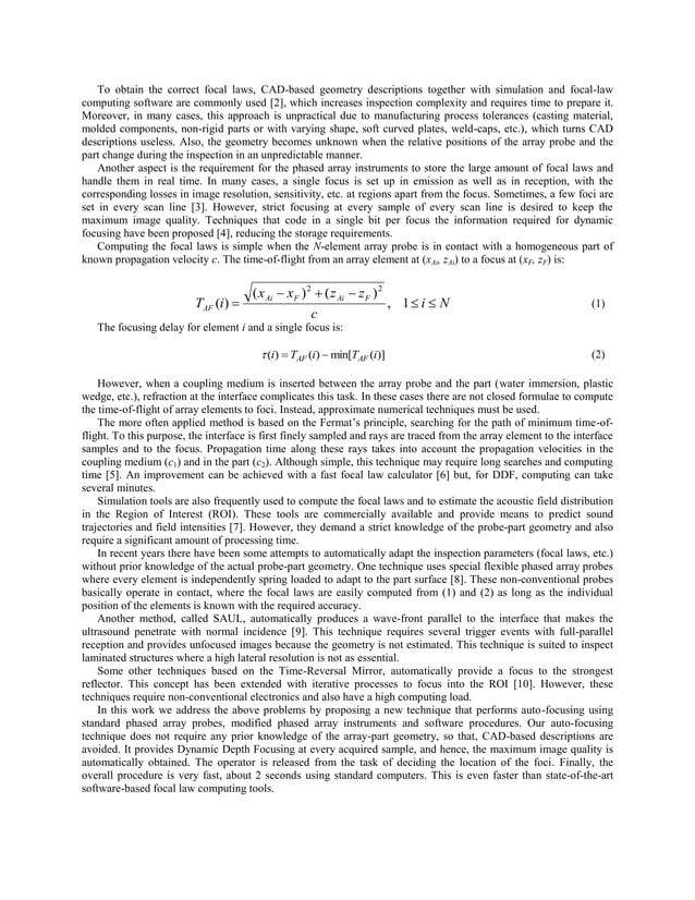 Automatic dynamic depth focusing for ndt | PDF
