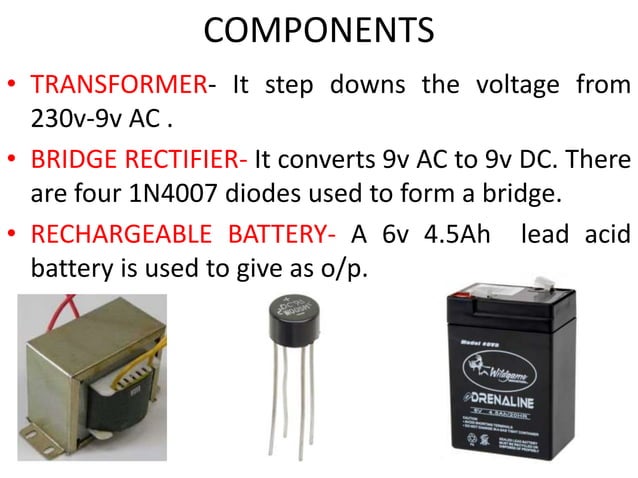 Automatic emergency light using led ppt | PPTX