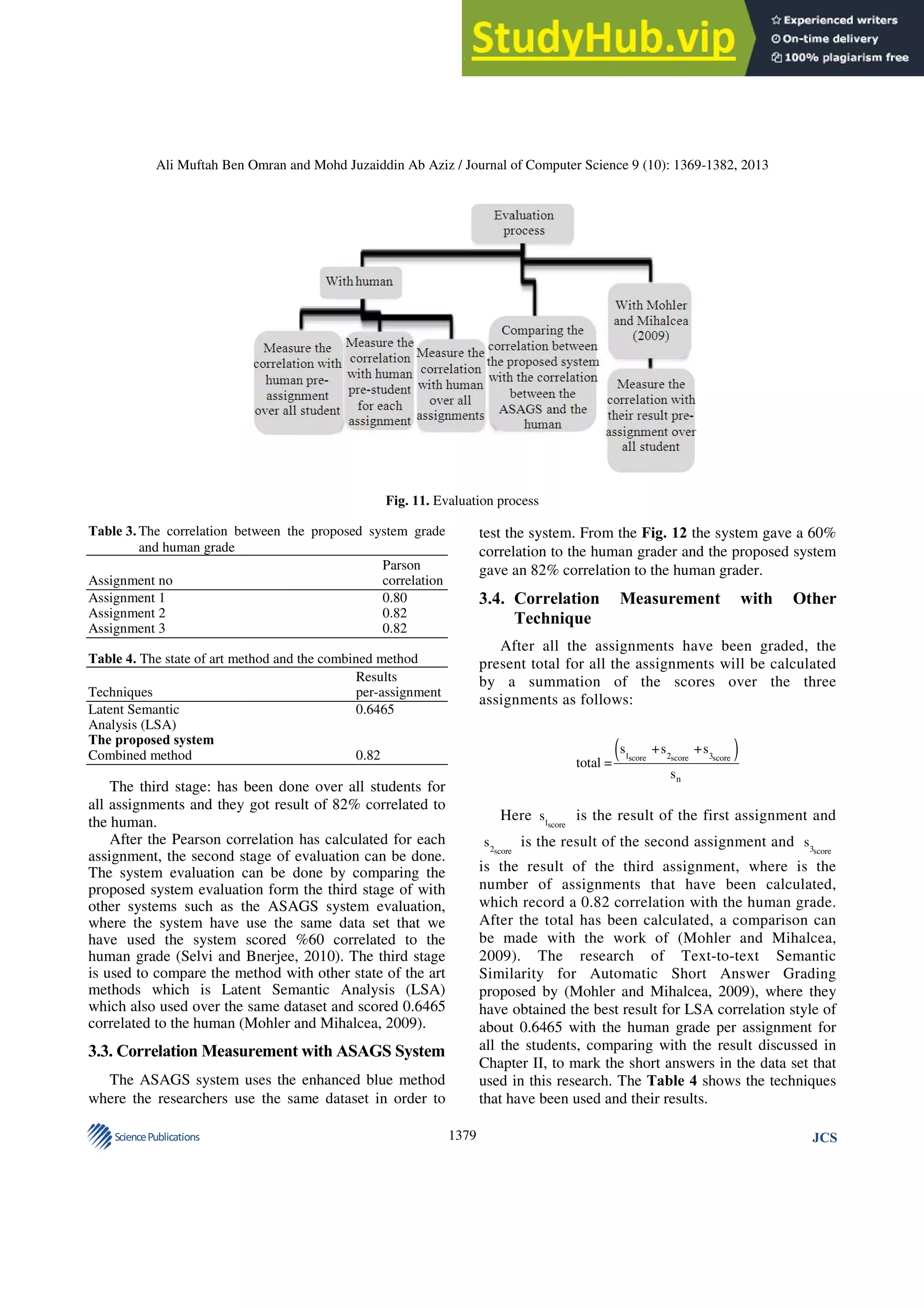 Automatic Essay Grading System For Short Answers In English Language | PDF | Educational ...