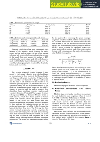 Automatic Essay Grading System For Short Answers In English Language | PDF | Educational ...