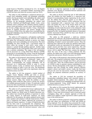 Automatic Essay Scoring A Review On The Feature Analysis Techniques | PDF