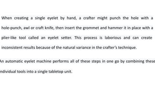 Automatic Eyelet Punching Machines | PDF