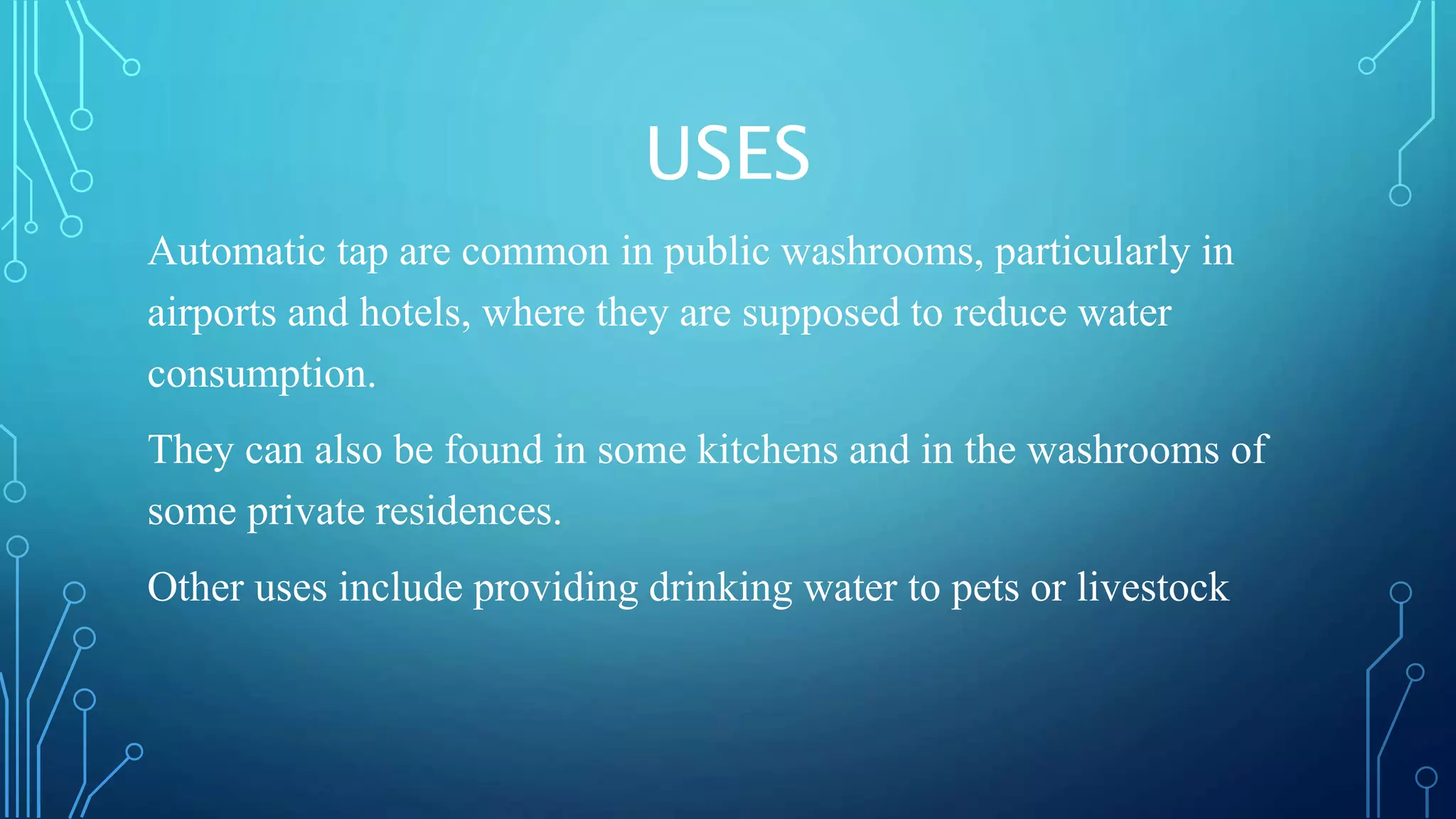 Automatic Tap | Automatic water flow system | PPTX