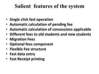 Automatic fee collection & receipt printing system | PPTX