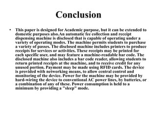 Automatic fee collection & receipt printing system | PPT
