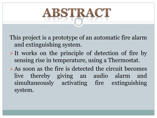 Automatic fire detector | PPTX