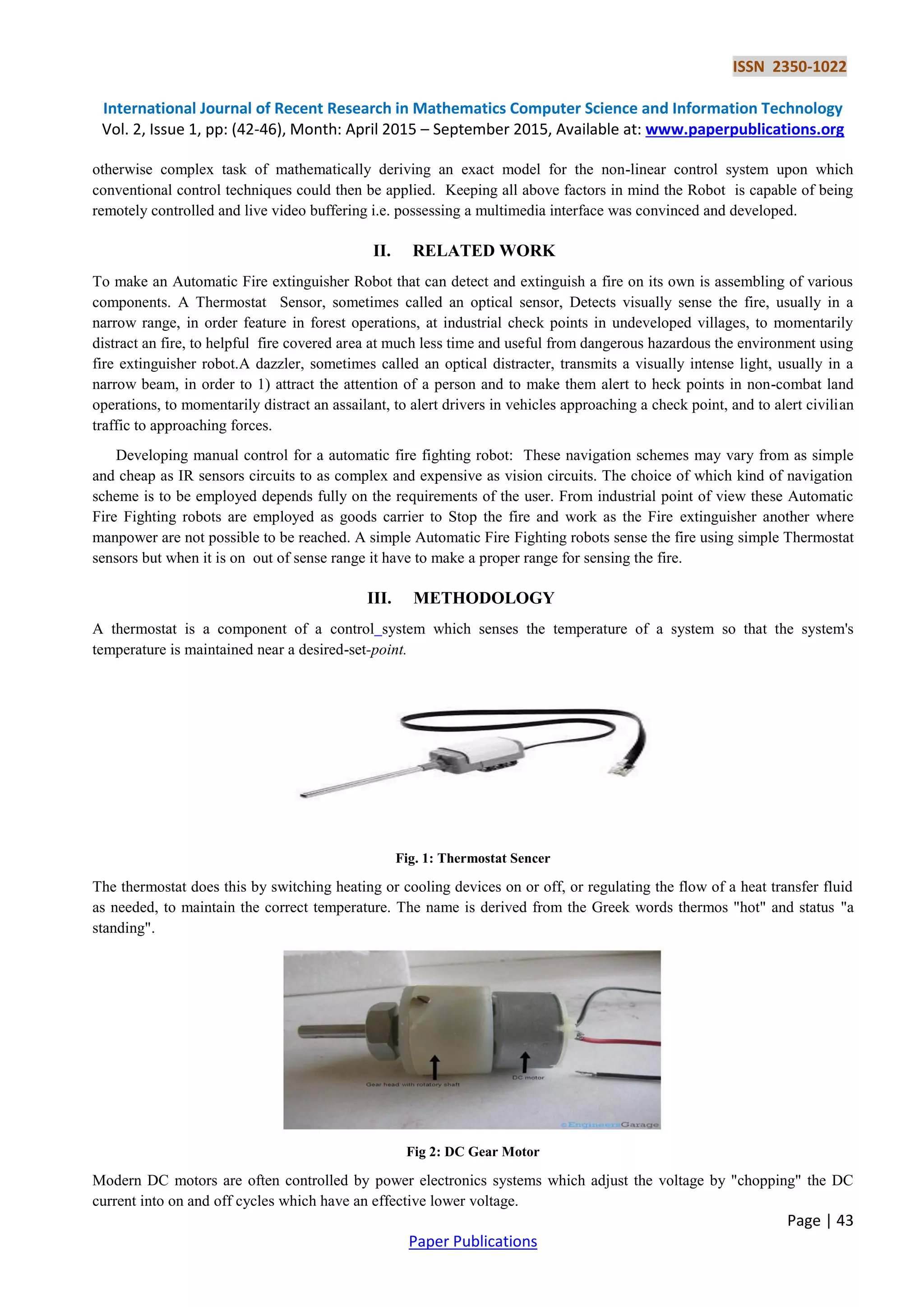 Automatic Fire Fighting Robot | PDF