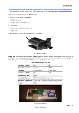 Automatic Fire Fighting Robot | PDF