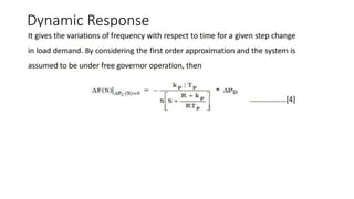 automatic generation and control for power system frequency load ...