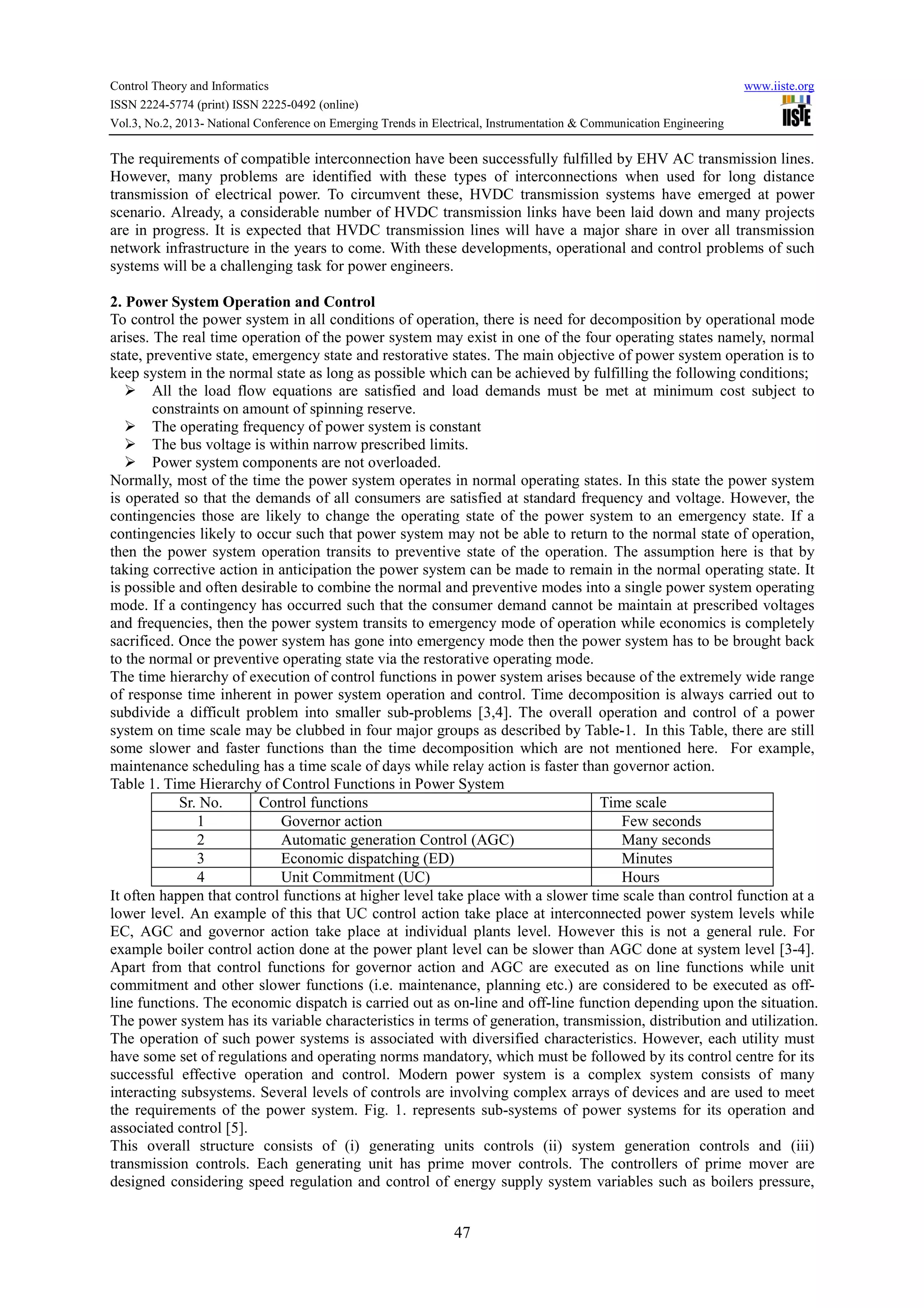 Automatic Generation Control Problem In Interconnected Power Systems Pdf