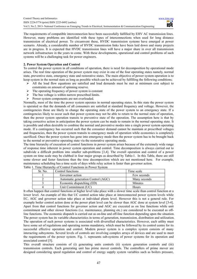 Automatic Generation Control Problem In Interconnected Power Systems Pdf