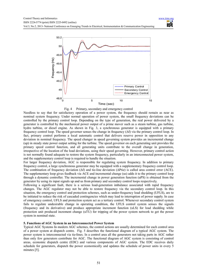 Automatic Generation Control Problem In Interconnected Power Systems Pdf