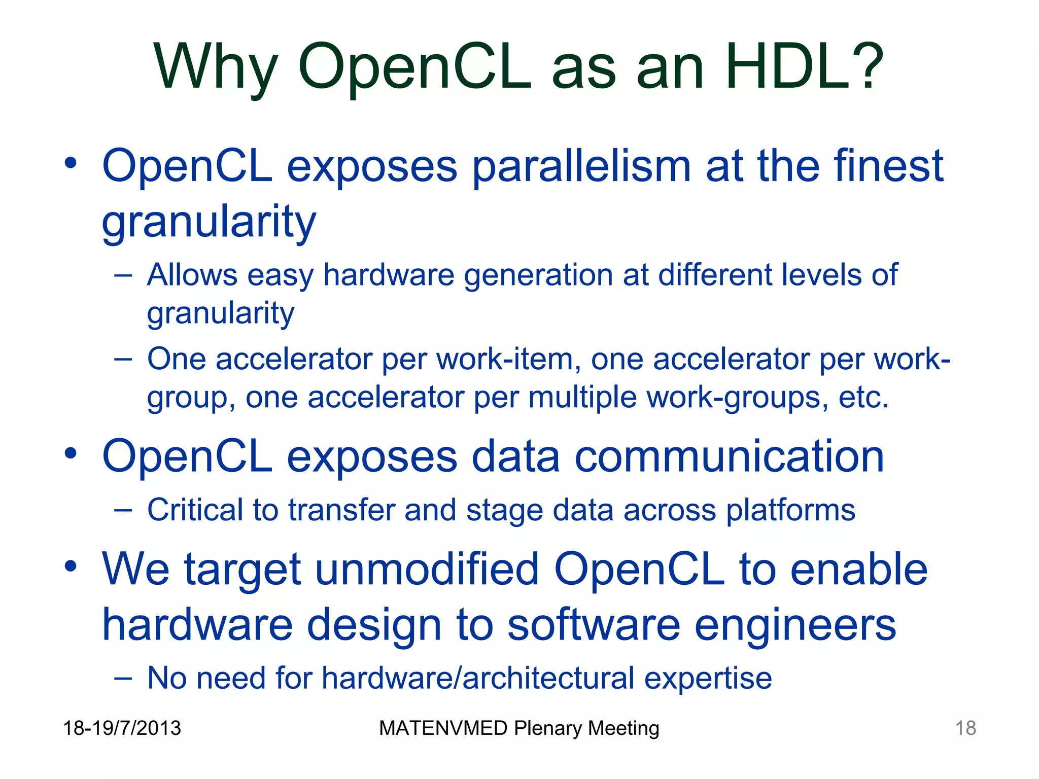 Automatic Generation Of Platform Architectures Using Open Cl And Fpga